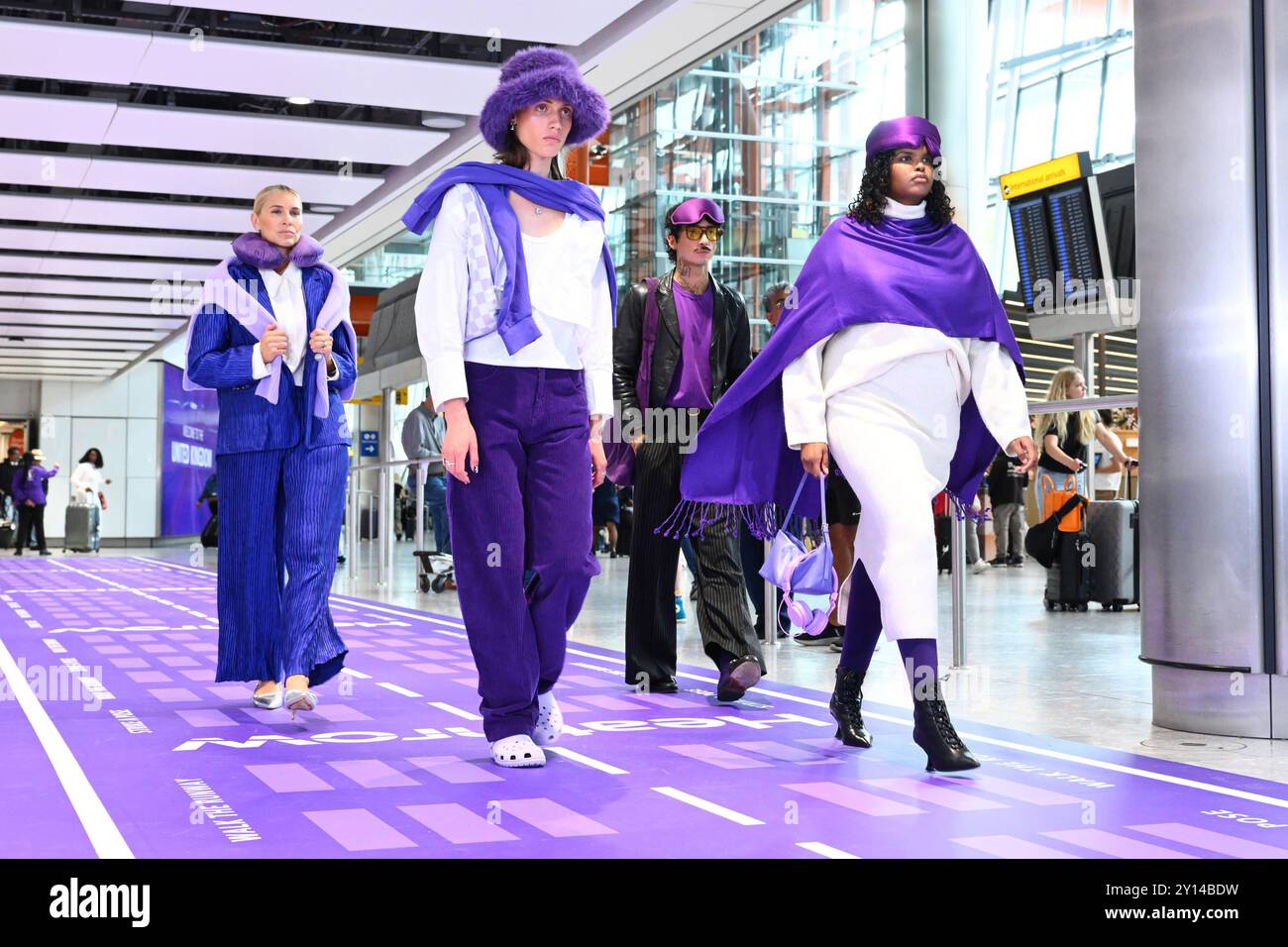 EDITORIAL USE ONLY (left-right) Models Louise Boyce, Sylver Sander ...