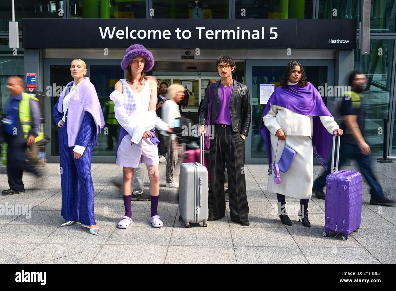 EDITORIAL USE ONLY (left-right) Models Louise Boyce, Sylver Sander ...