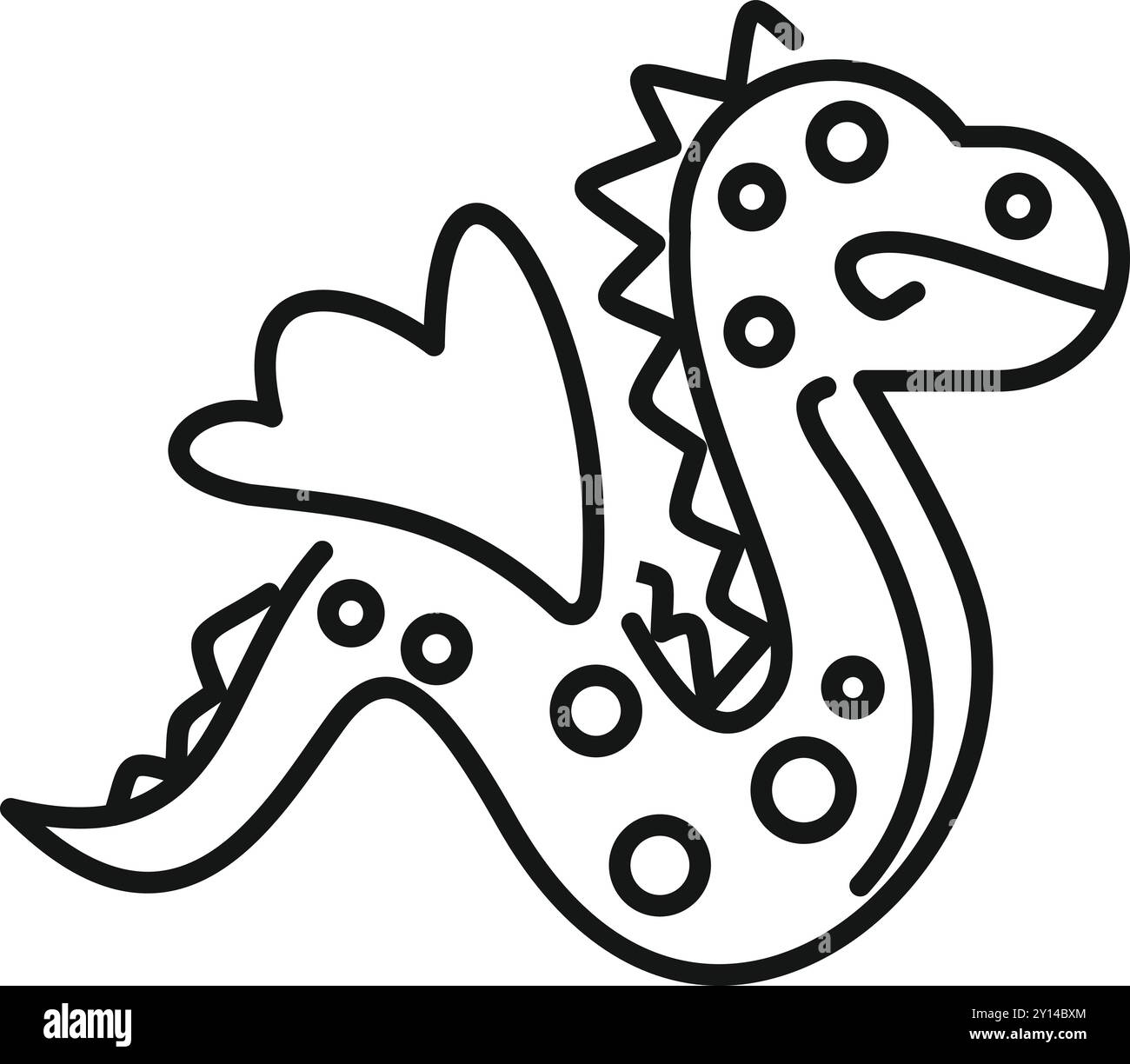 Friendly, cartoon style dragon spreading its wings Stock Vector Image ...