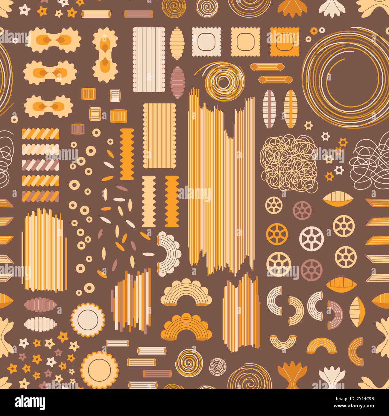 Italian Pasta and Spaghetti Types Pattern Stock Vector Image & Art - Alamy