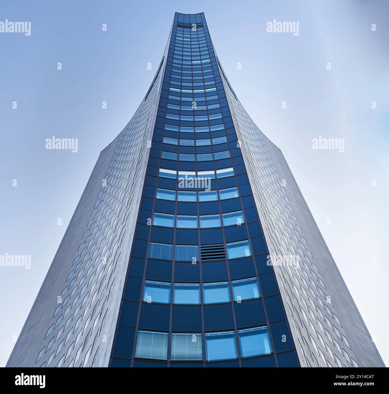 Modern flooring detail on a tall skyscraper in Leipzig. Modern ...