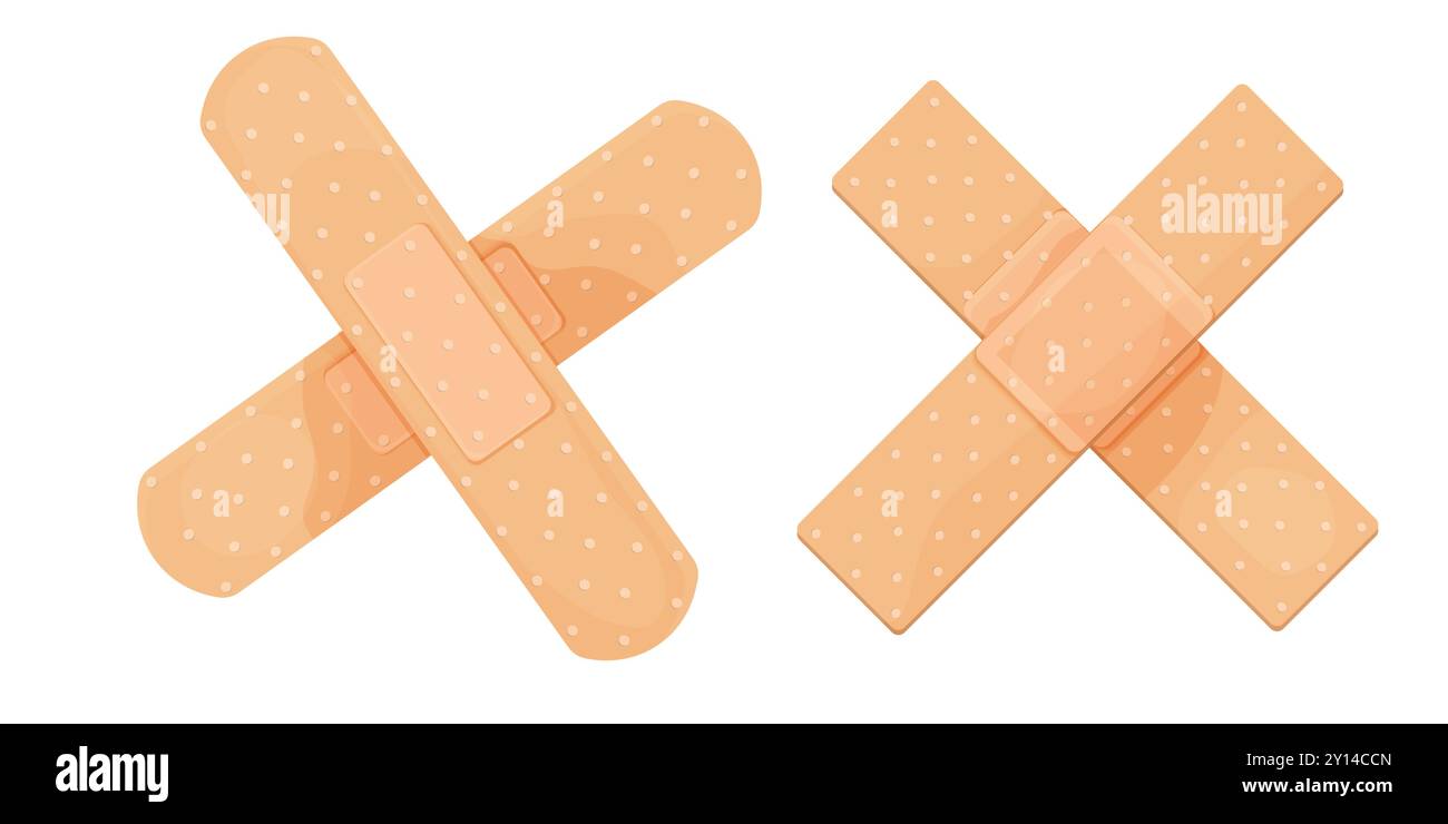 Medical plaster, strip. Breathable patch set. Firs aid tape, Different ...