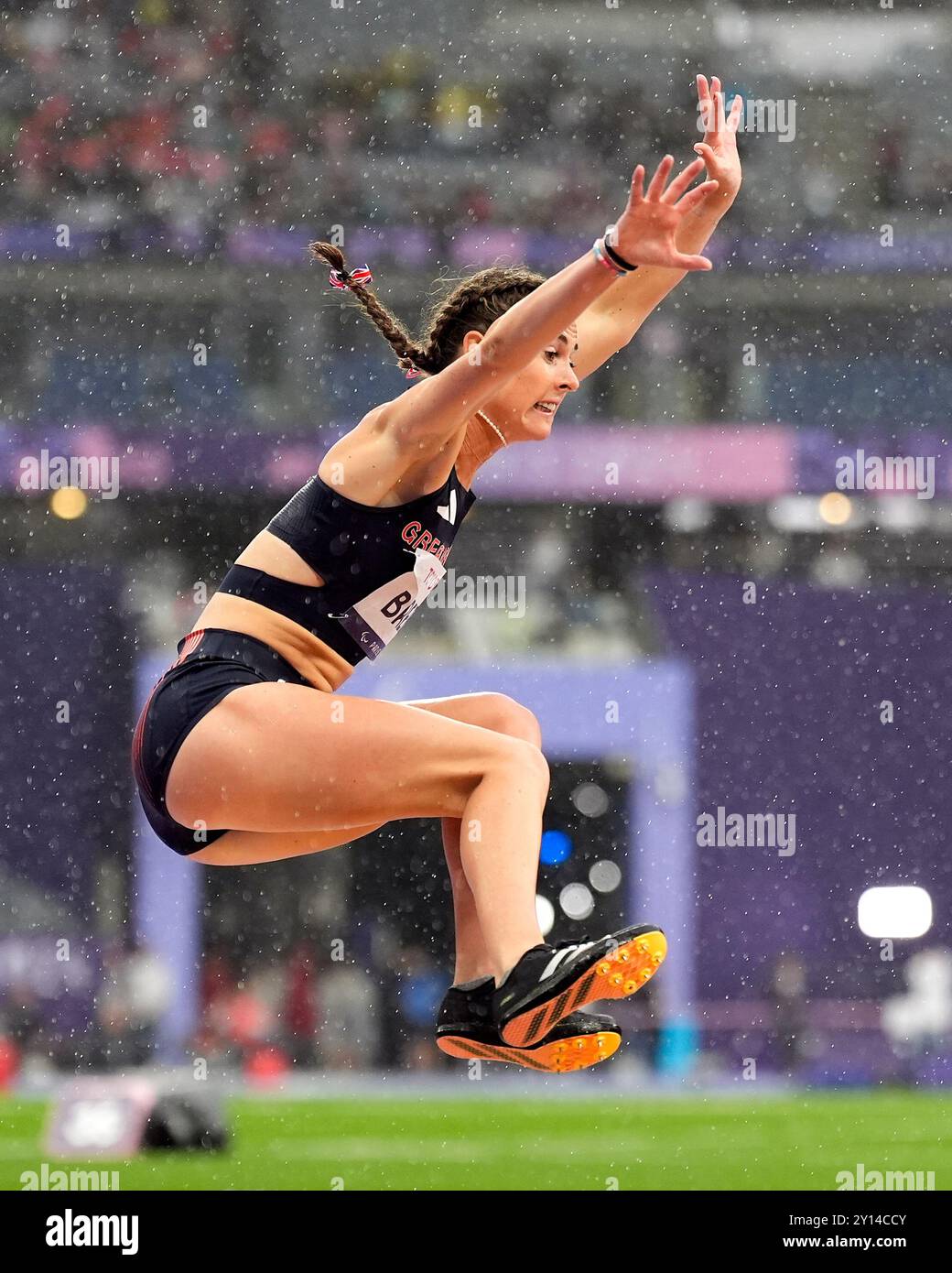 Great Britain's Olivia Breen competing in the Women's Long Jump T38 ...