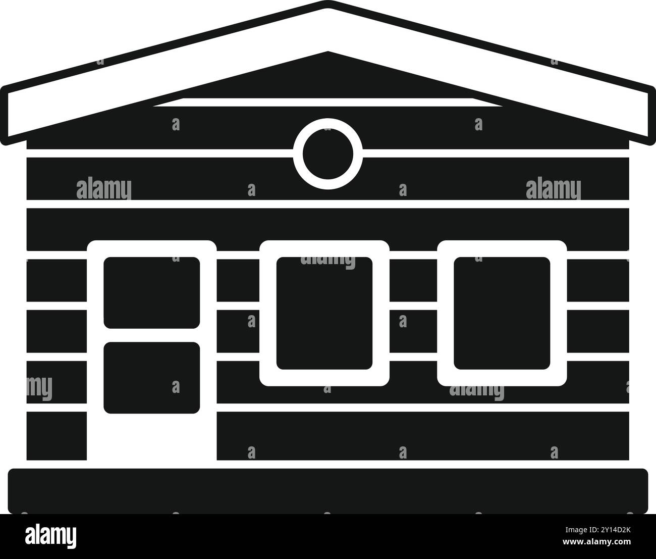 Exterior cozy house wooden Black and White Stock Photos & Images - Alamy