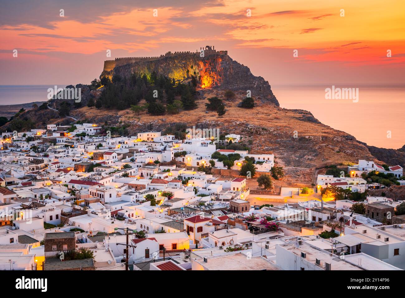 Beautiful panorama lindos acropolis small hi-res stock photography and ...