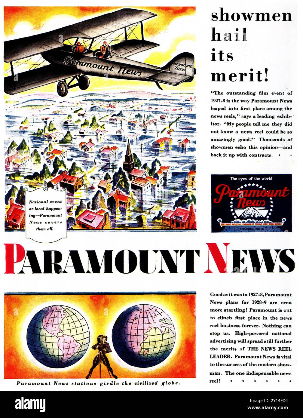Newsreels paramount hi-res stock photography and images - Alamy