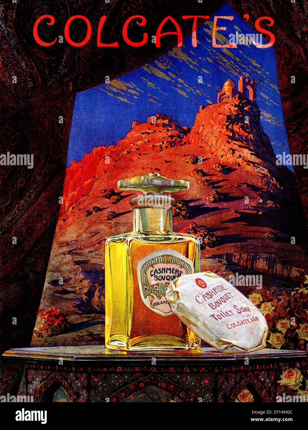 1922 Cashmere Bouquet Perfume & Toilet Soap Ad - Colgate & Co ...