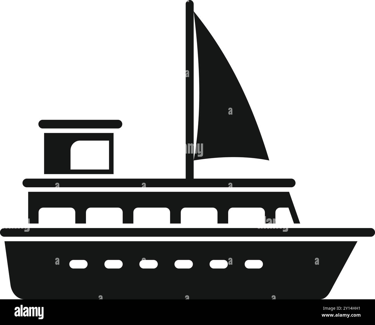 Small open deck boat Stock Vector Images - Alamy