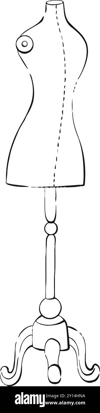 Mannequin Stand for Tailoring and Fashion Design. Dressmaker production ...