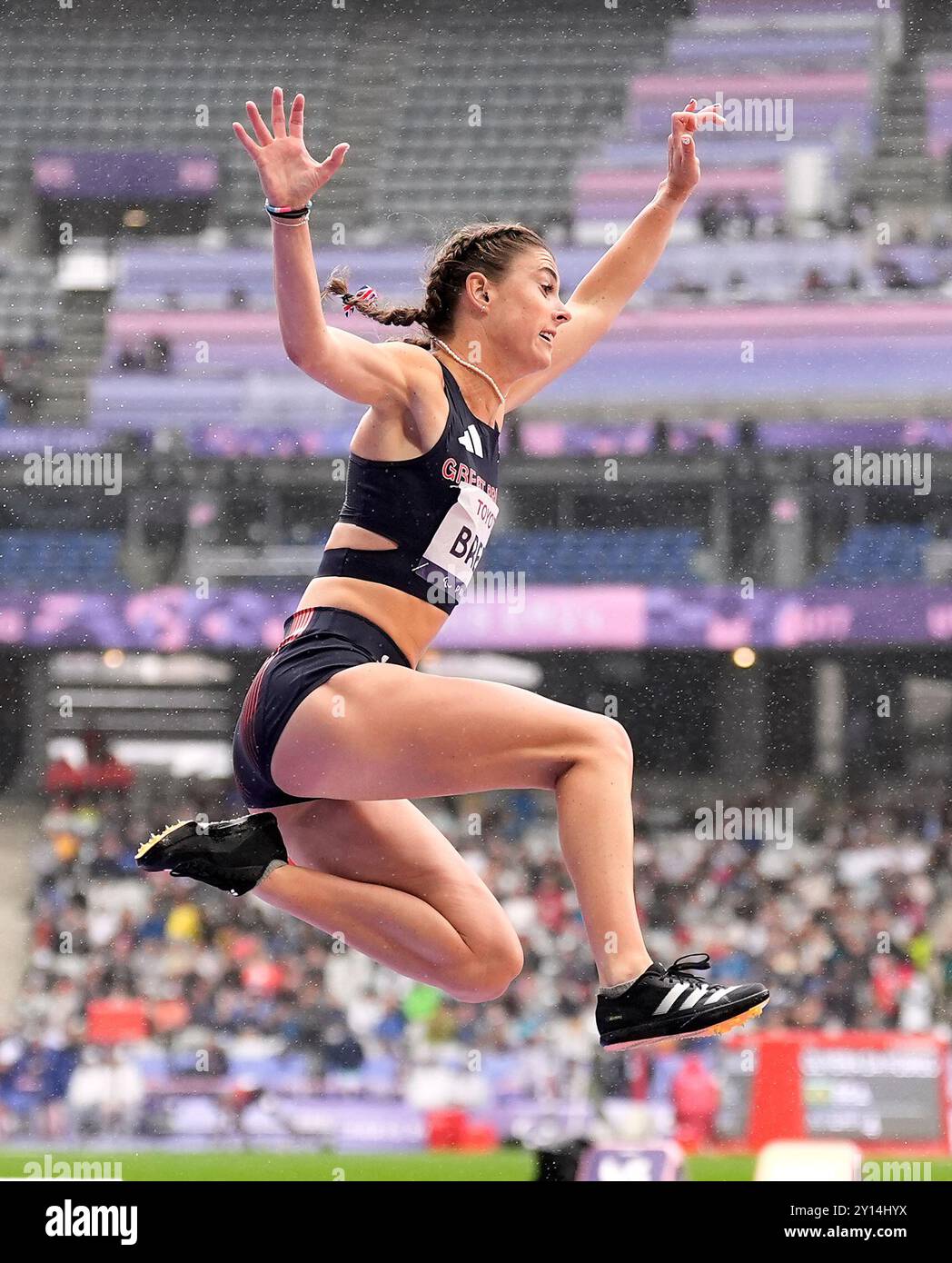 Great Britain's Olivia Breen competing in the Women's Long Jump T38 ...