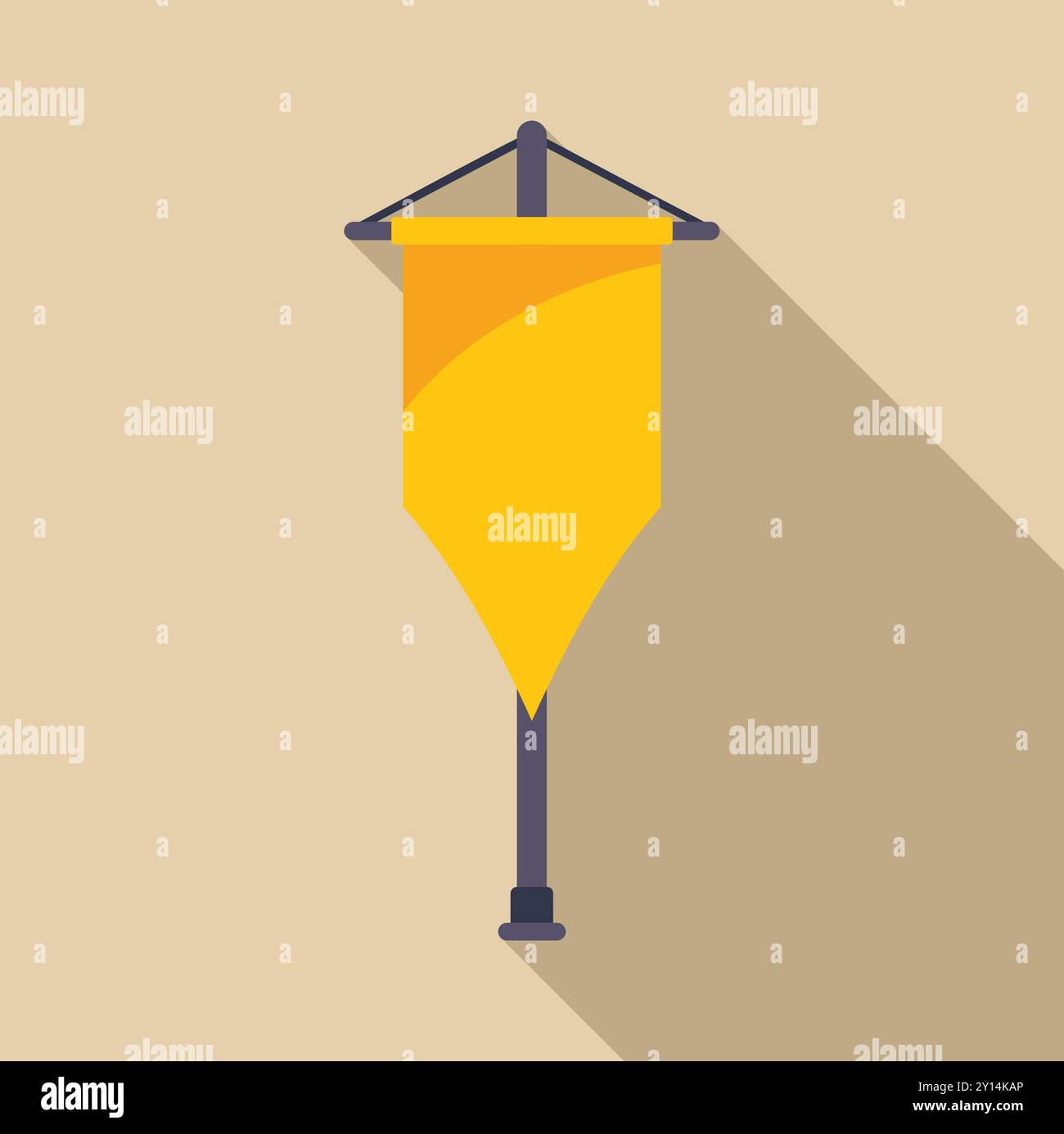 Long yellow pennant Stock Vector Images - Alamy
