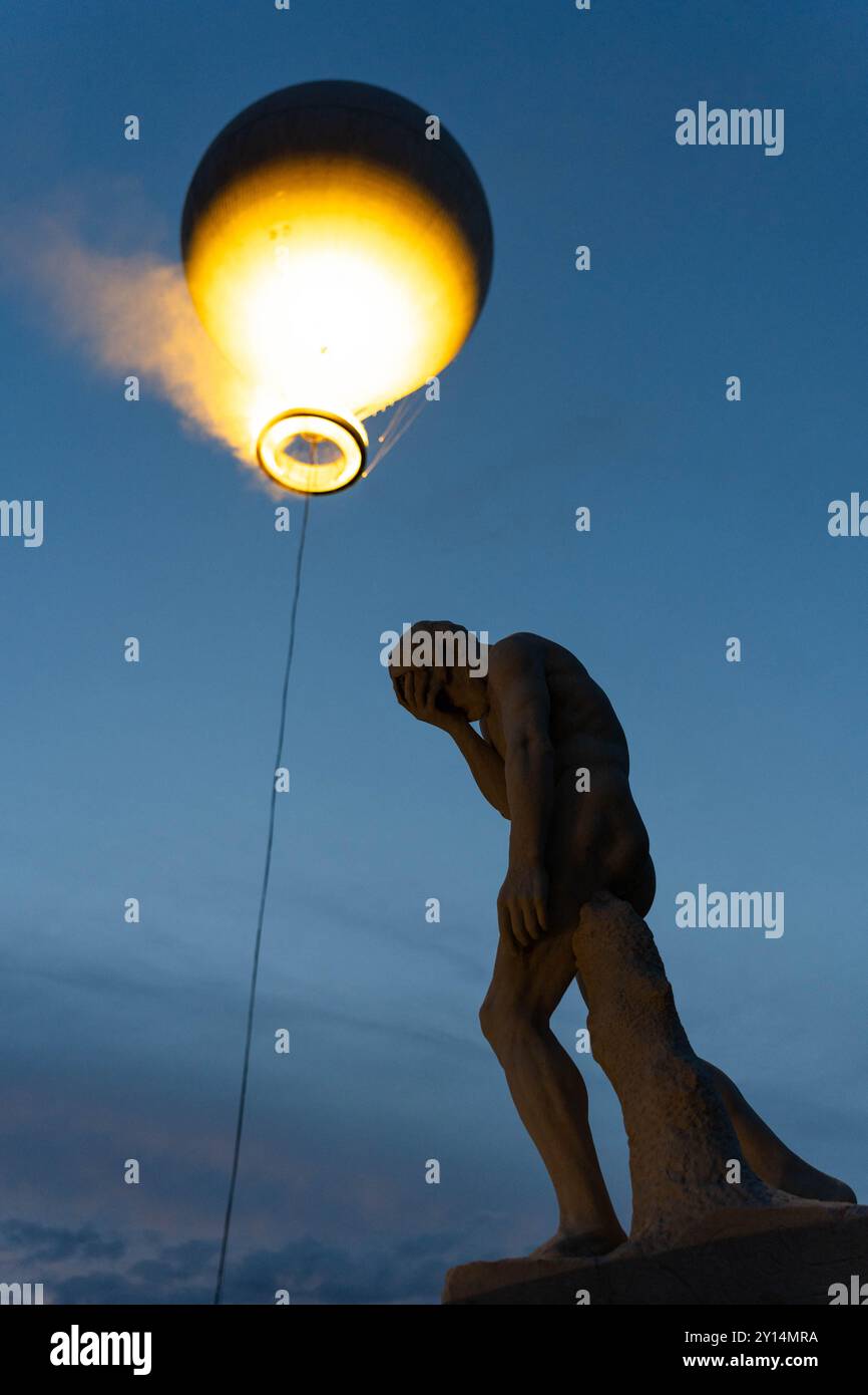 Paris, France. 04th Sep, 2024. during the flight of the Olympic and ...