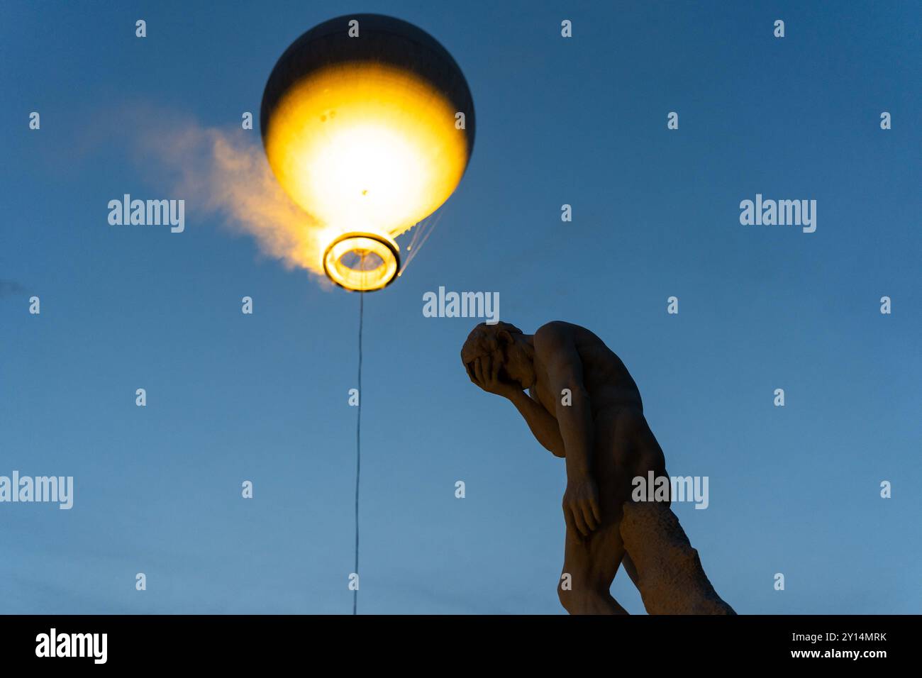 Paris, France. 04th Sep, 2024. during the flight of the Olympic and ...