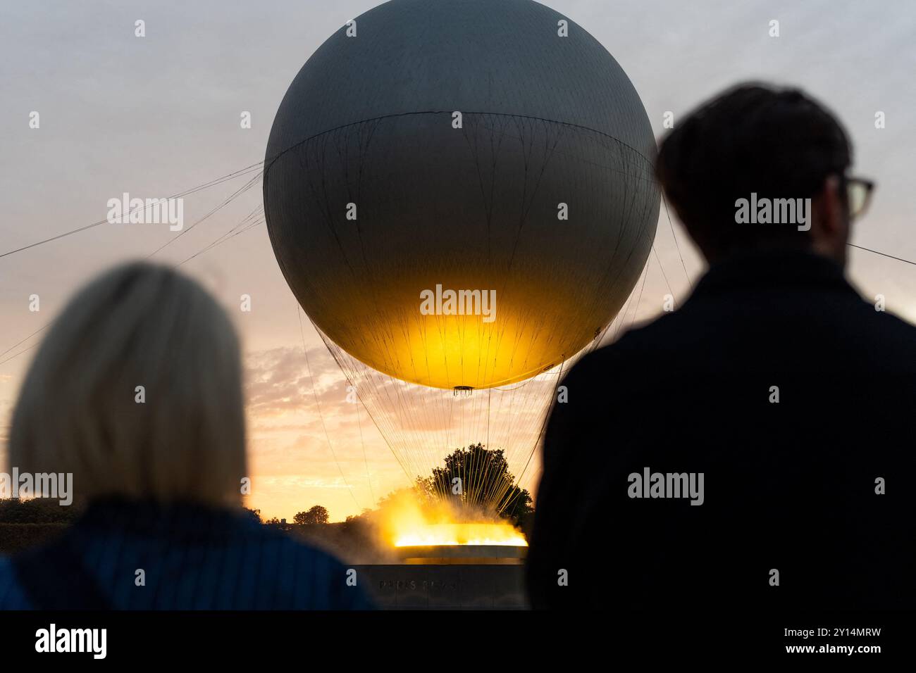 Paris, France. 04th Sep, 2024. during the flight of the Olympic and ...
