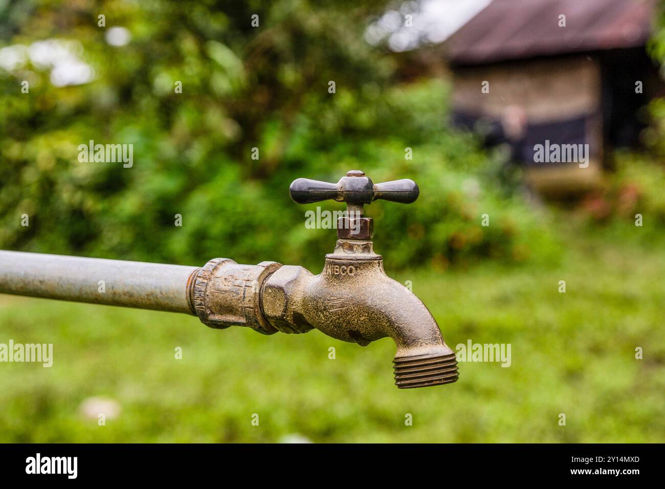 Drinking water tap, Panaman village, near La Parroquia (Lancetillo), El ...