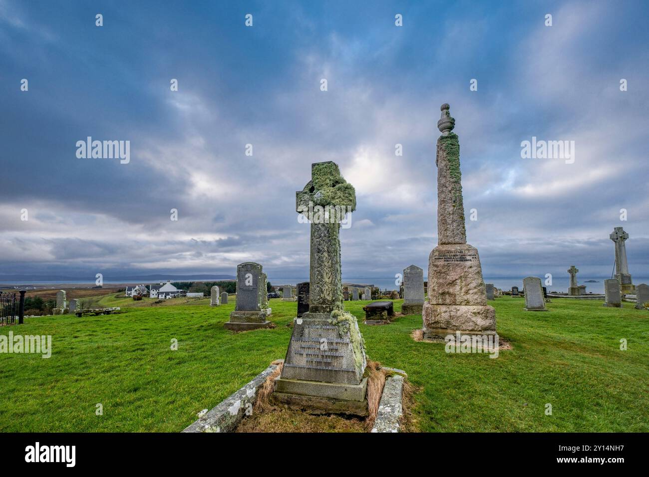 Kilmuir Cemetery, Kilmuir, (Cille Mhoire), west coast of the ...