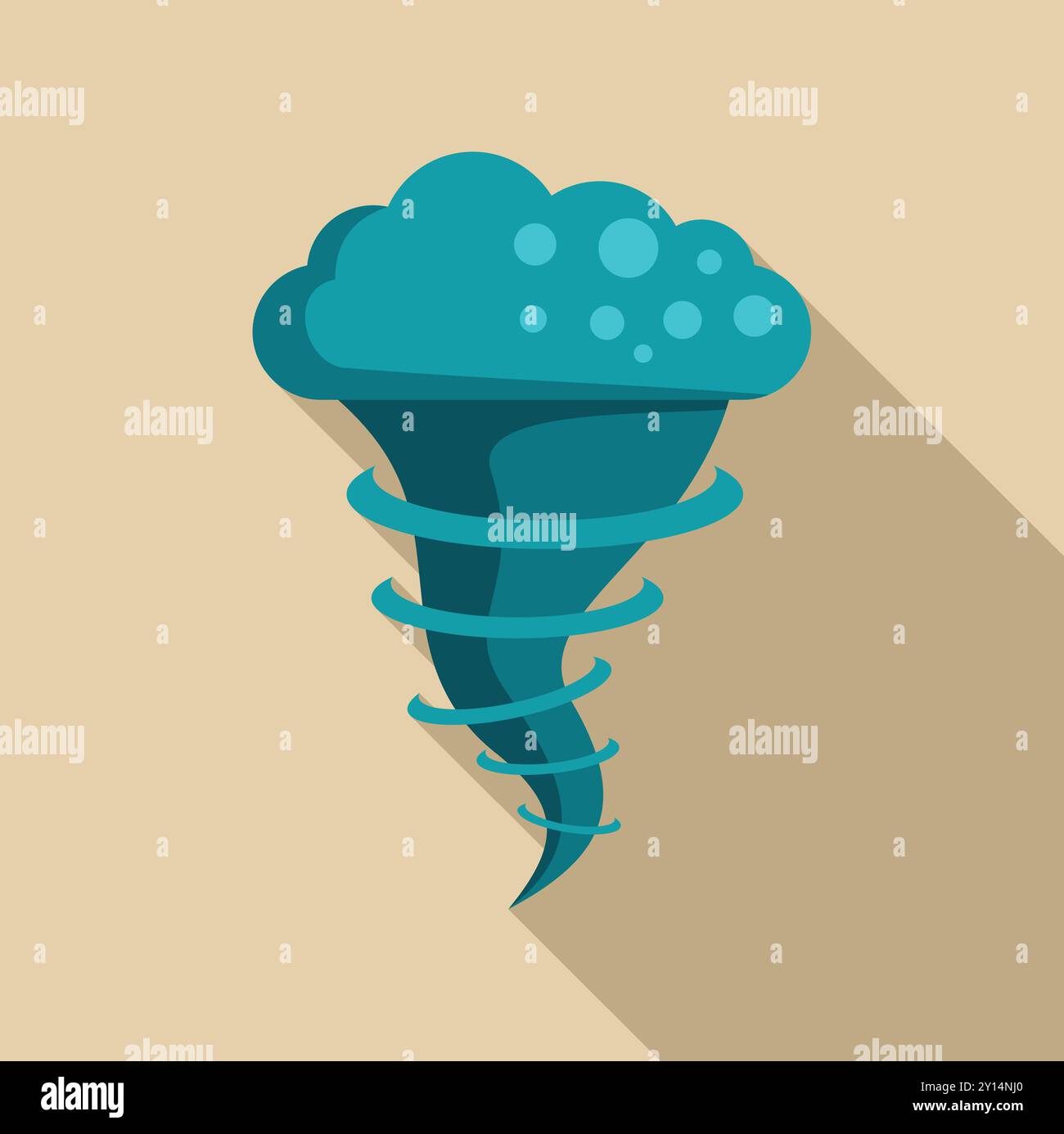 Cartoon tornado spinning with clouds on top, creating a vortex Stock ...