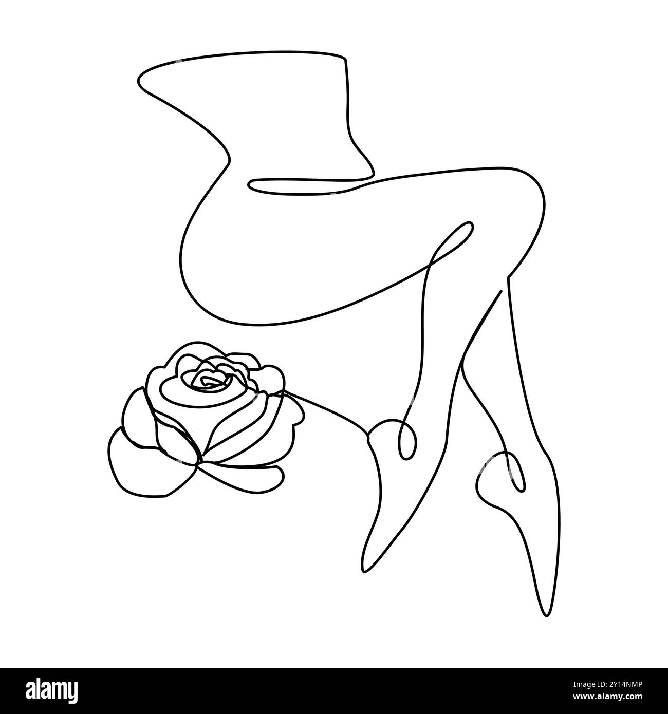 Woman Profile Female Beauty Concept Line Drawing Vector Illustration