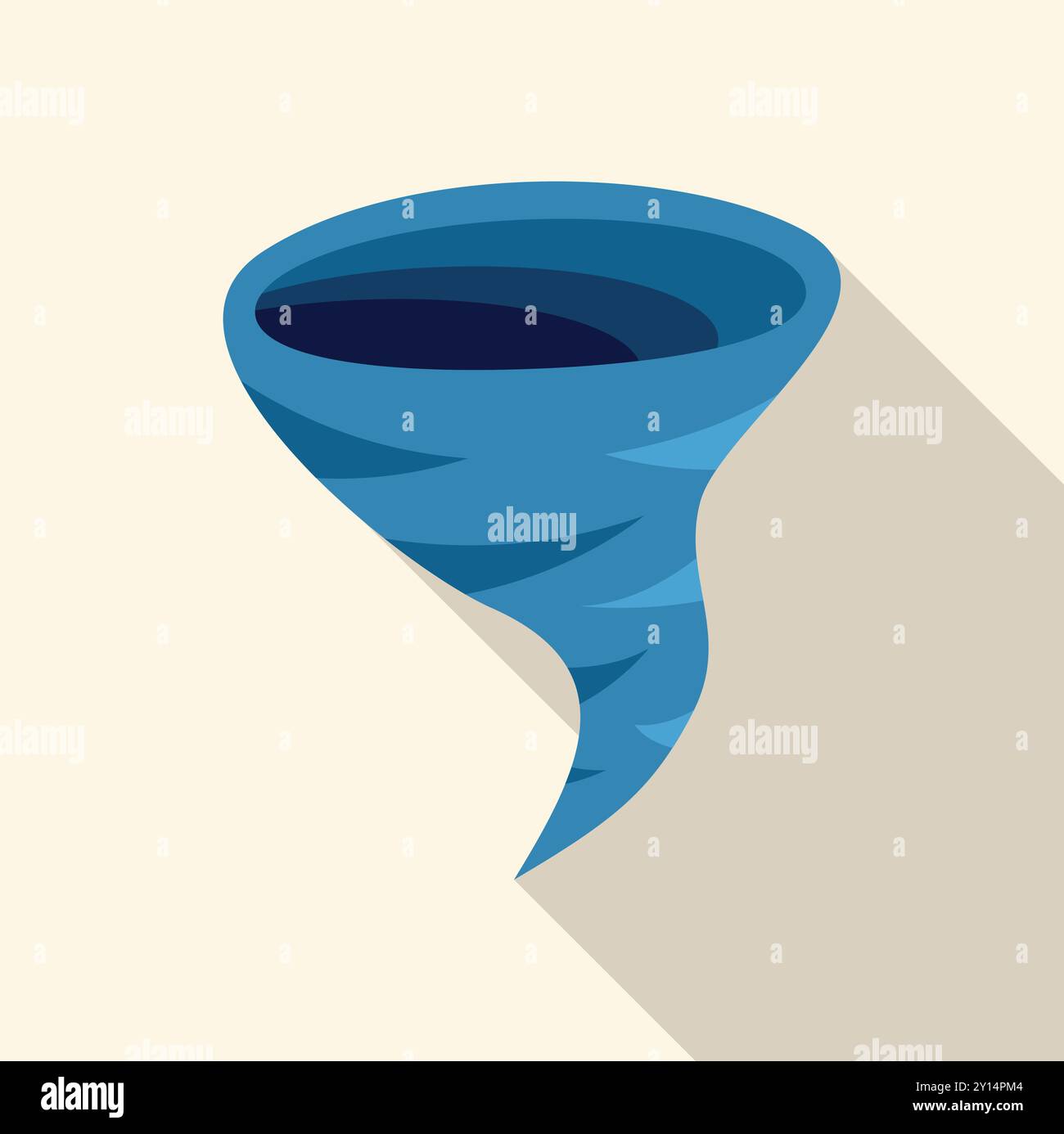 Blue tornado rotating and forming a vortex, weather phenomenon ...