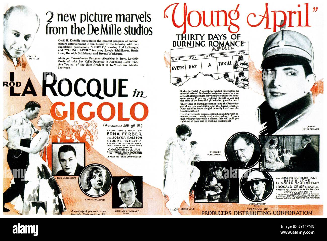 1926 Gigolo and Young April - silent romantic drama films produced by ...