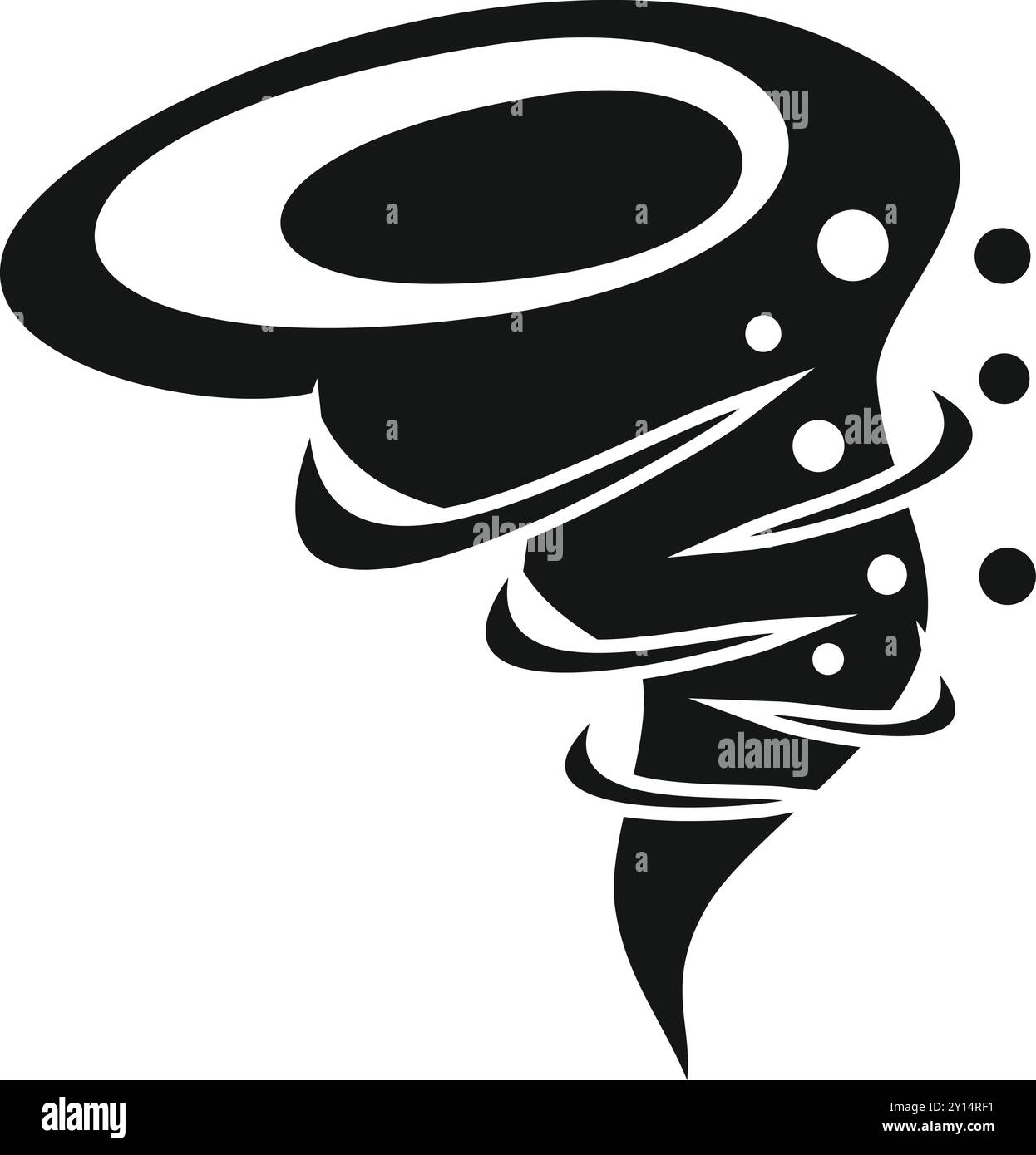 Black and white whirlwind moving in spiral shape and creating air ...