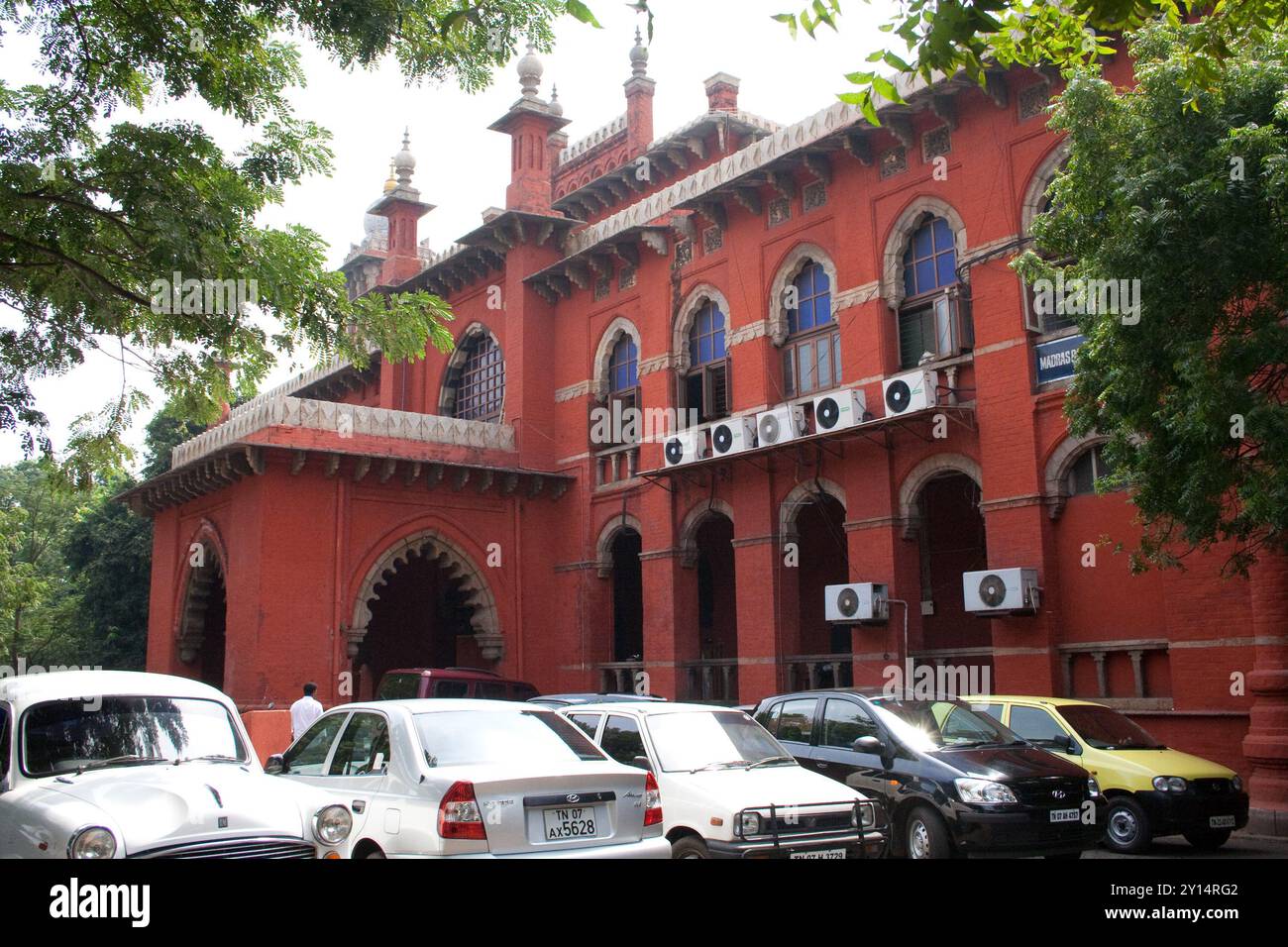 Madras/Chennai High Court, Chennai, Tamil Nadu, India - ornate red ...
