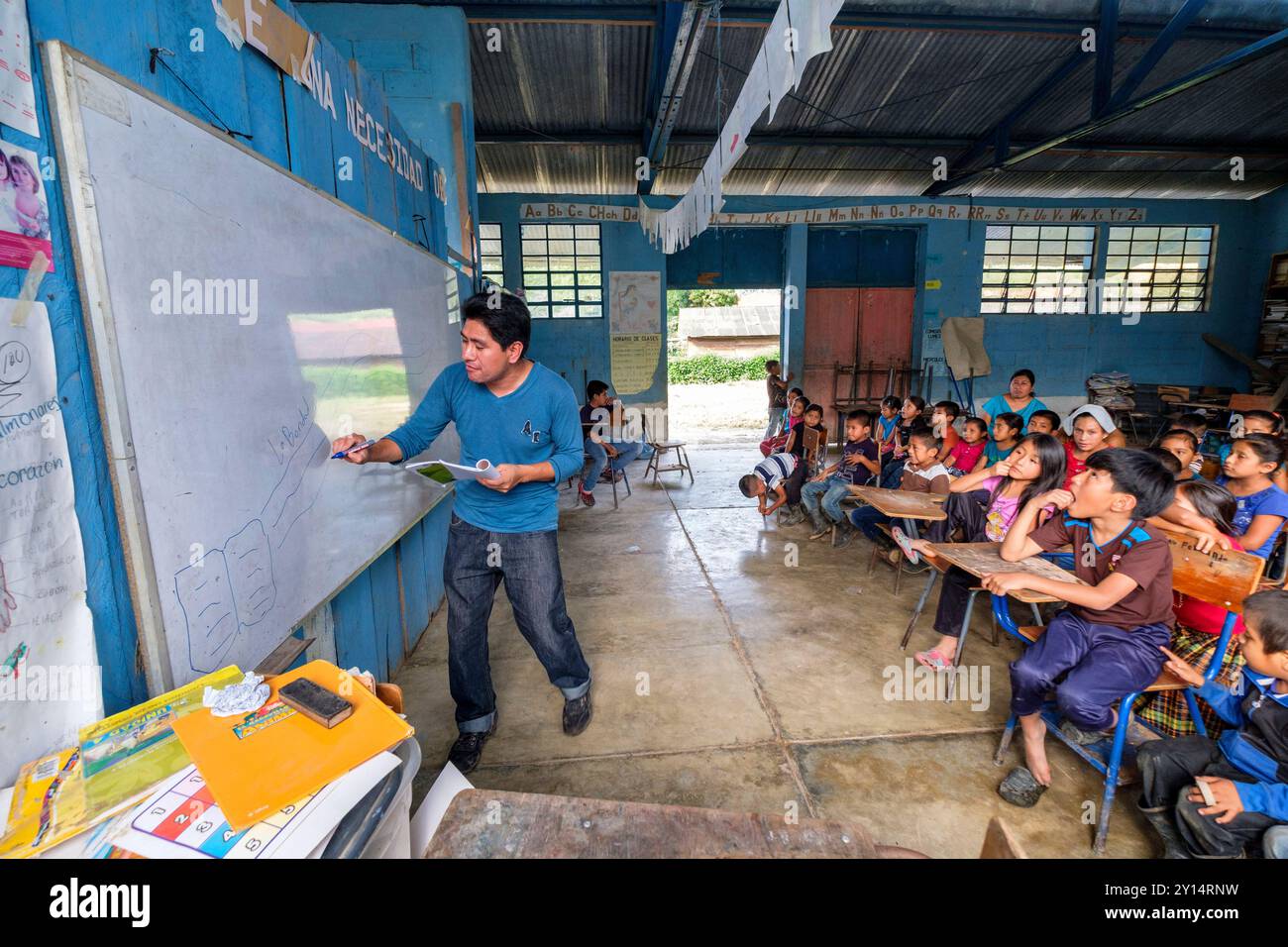 Official rural mixed school, La Taña, Quiche, Republic of Guatemala ...