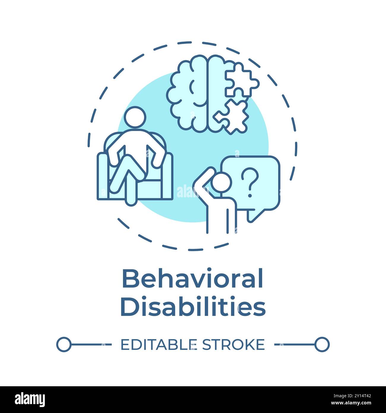 Behavioral disabilities soft blue concept icon Stock Vector Image & Art ... Behavioral disabilities soft blue concept icon Stock Vector Image & Art ...