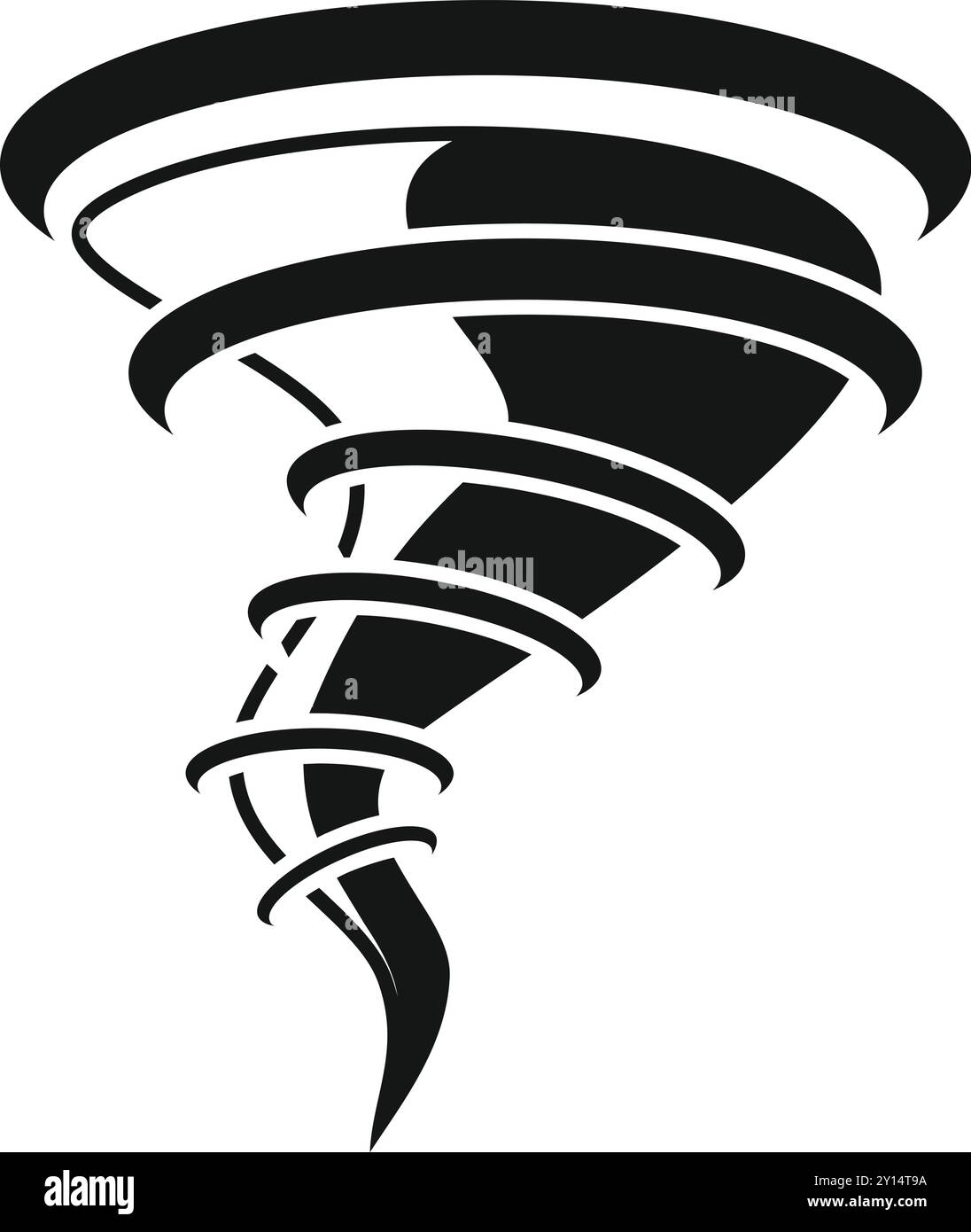 Black and white hurricane twister is forming in the sky, a concept of ...