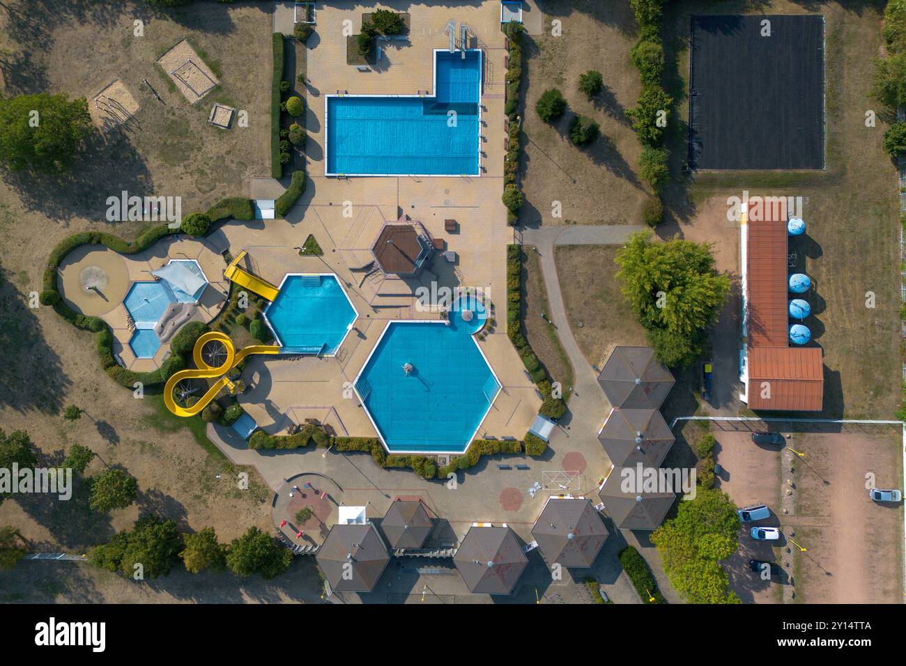 Aerial view three pools hi-res stock photography and images - Alamy