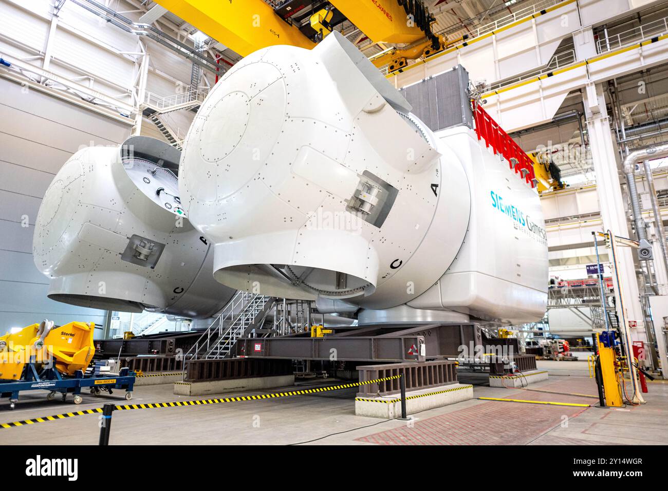 Cuxhaven, Germany. 05th Sep, 2024. Nacelles for offshore wind turbines ...