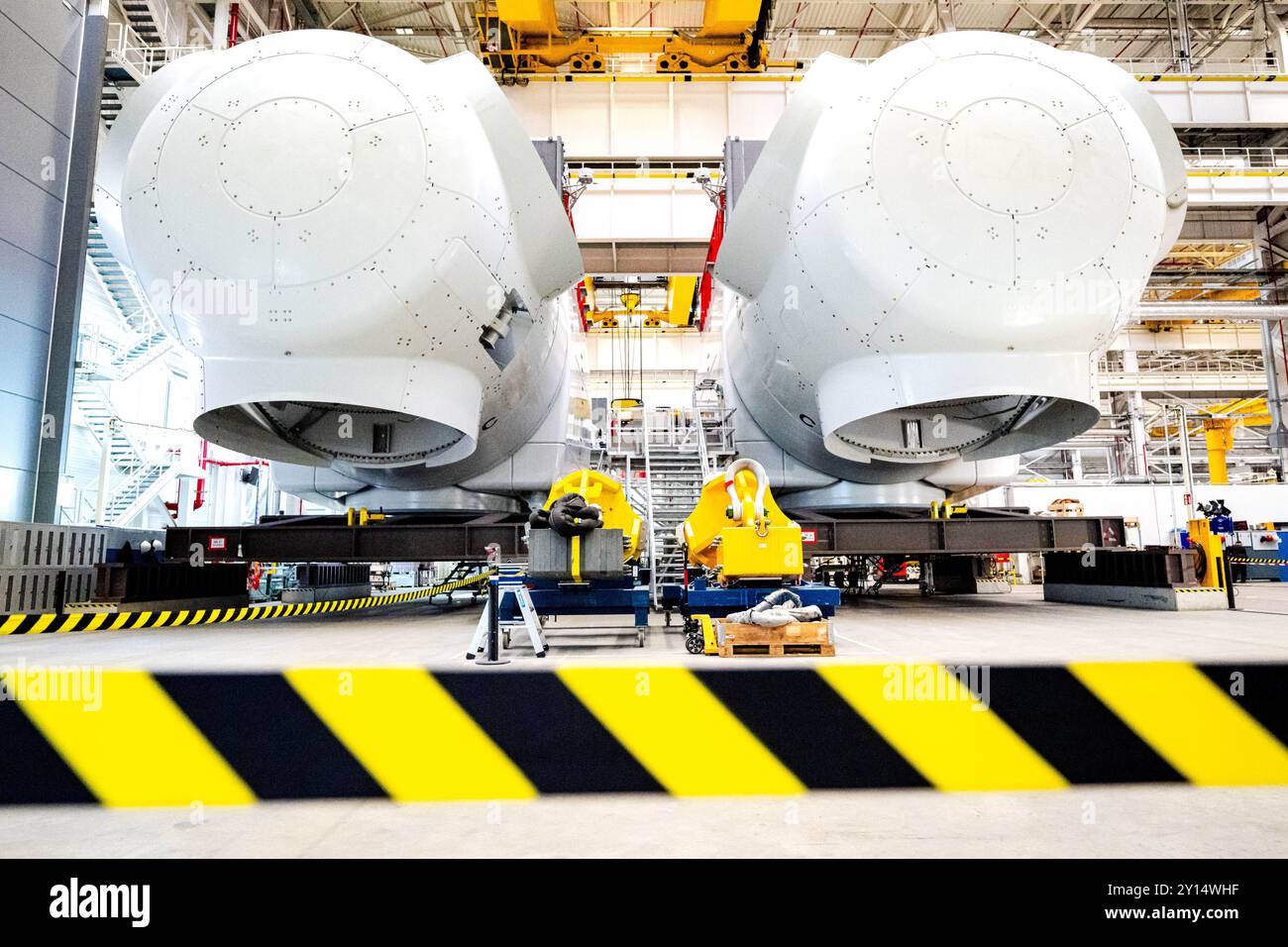Cuxhaven, Germany. 05th Sep, 2024. Nacelles for offshore wind turbines ...