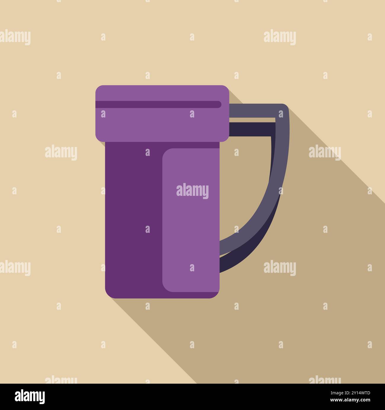 Purple thermos flask ideal for outdoor activities, keeping your ...