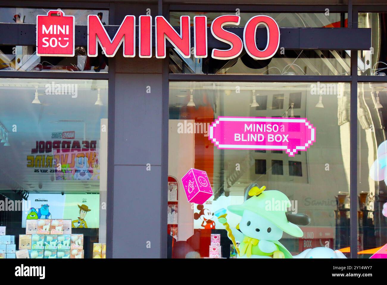MINISO Store in Hollywood on Hollywood Blvd, Los Angeles Stock Photo ...