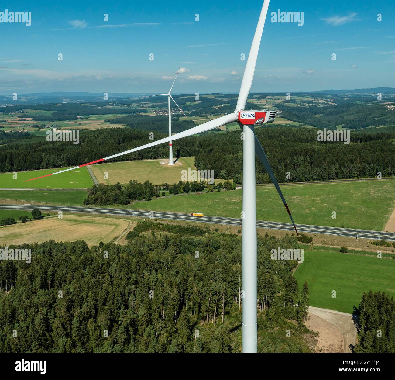 Wind turbine as part of a windpark in the Upper Palatinate, Bavaria ...