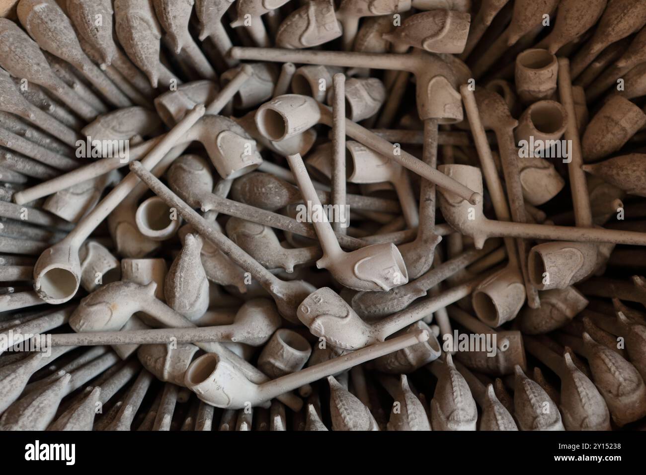 Clay pipes at Broseley Pipeworks museum Broseley Ironbridge Gorge ...