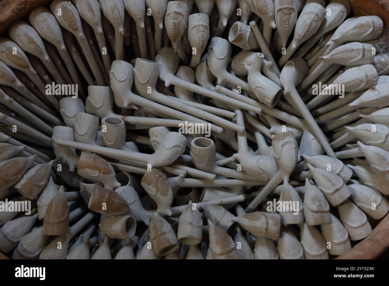 Clay pipes at Broseley Pipeworks museum Broseley Ironbridge Gorge ...
