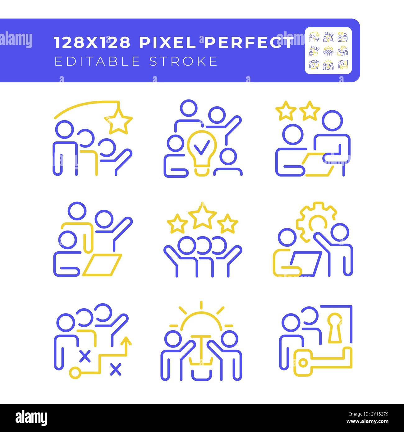 Cooperation line icons signs Stock Vector Images - Alamy