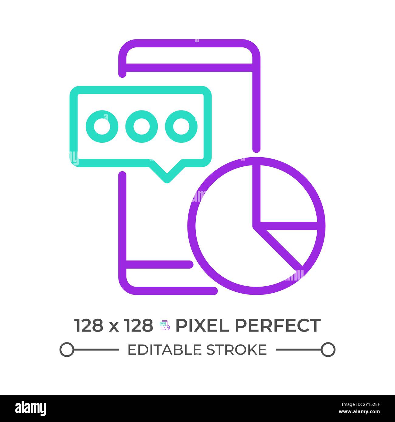 Data analysis smartphone pie Stock Vector Images - Alamy