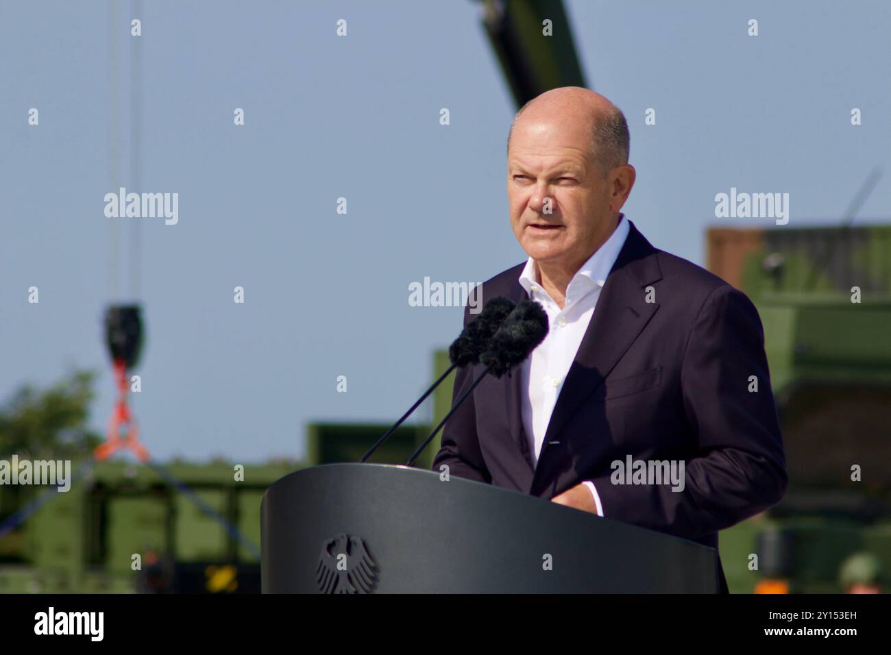 KIEL, GERMANY, SEPTEMBER 4, 2024: Olaf Scholz and Boris Pistorius ...