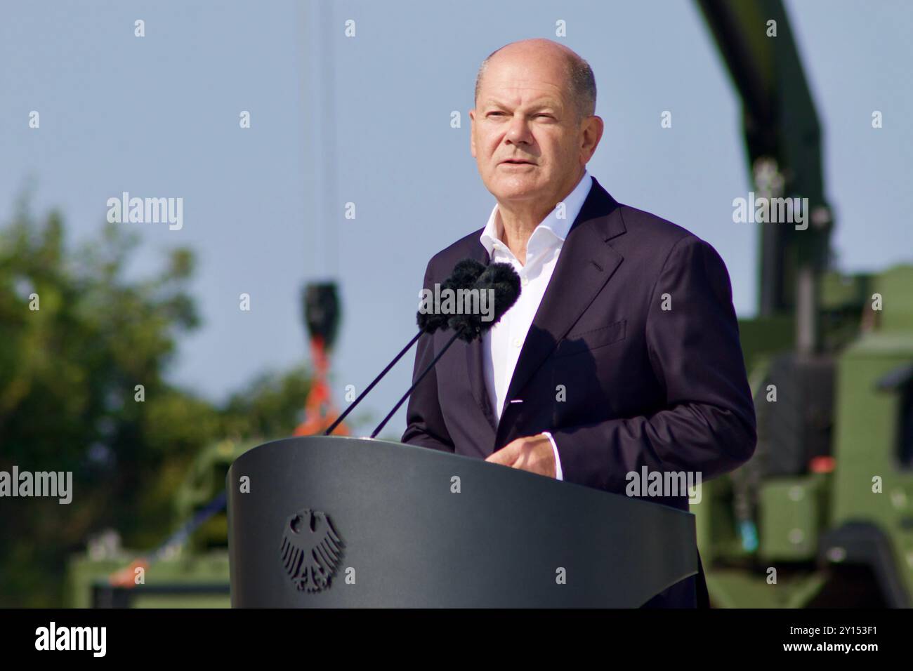 KIEL, GERMANY, SEPTEMBER 4, 2024: Olaf Scholz and Boris Pistorius ...