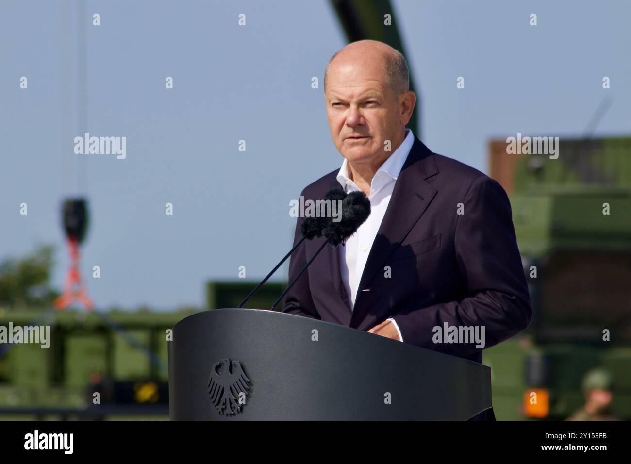 KIEL, GERMANY, SEPTEMBER 4, 2024: Olaf Scholz and Boris Pistorius ...