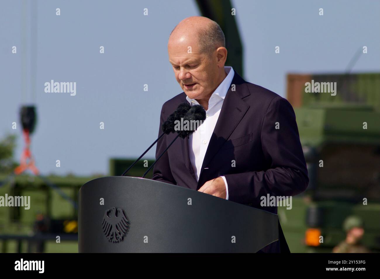 KIEL, GERMANY, SEPTEMBER 4, 2024: Olaf Scholz and Boris Pistorius ...