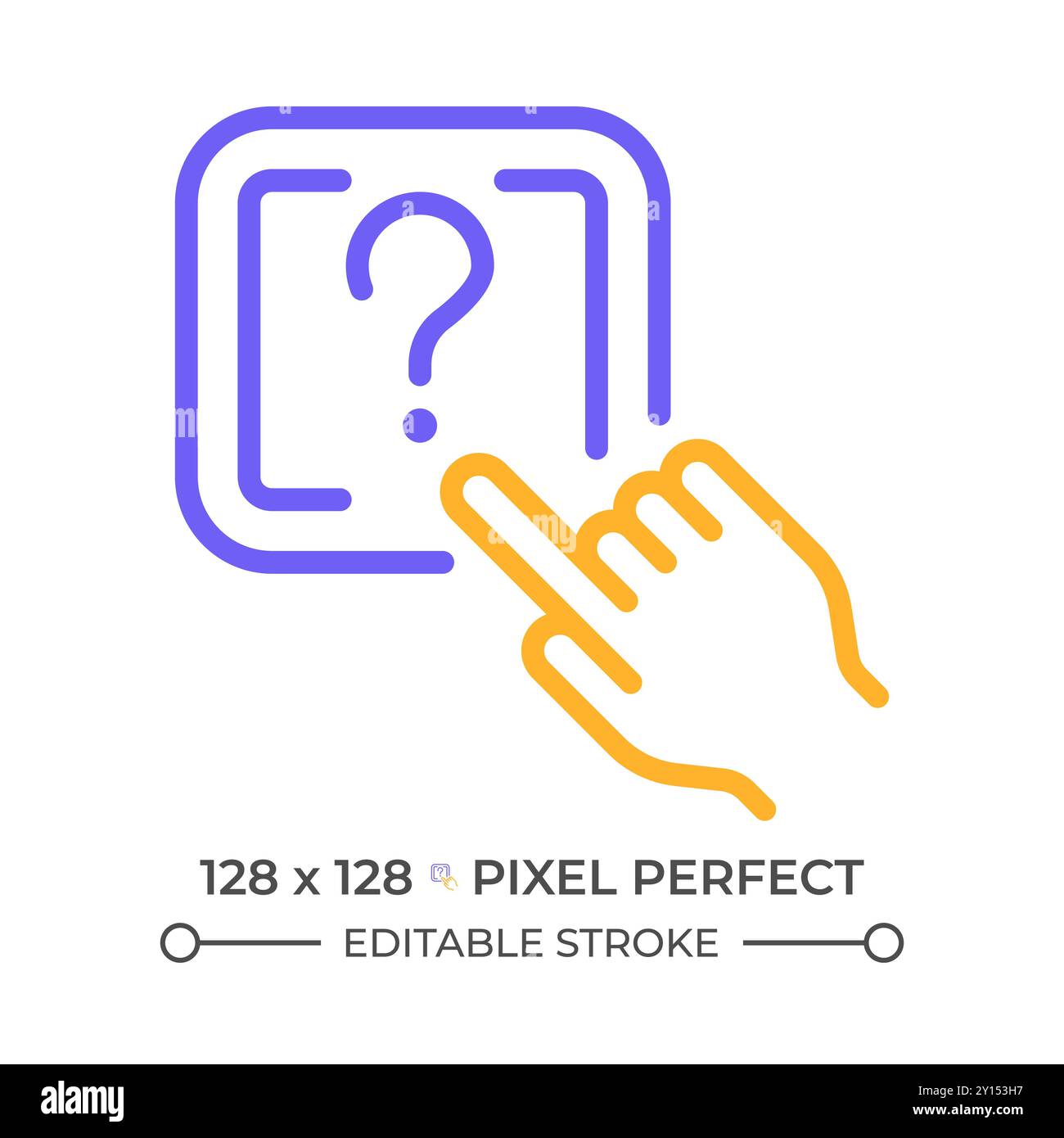 Finger pointing question mark Cut Out Stock Images & Pictures - Alamy