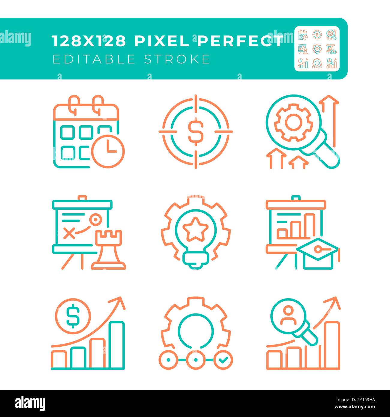 Startup line icons signs Cut Out Stock Images & Pictures - Alamy