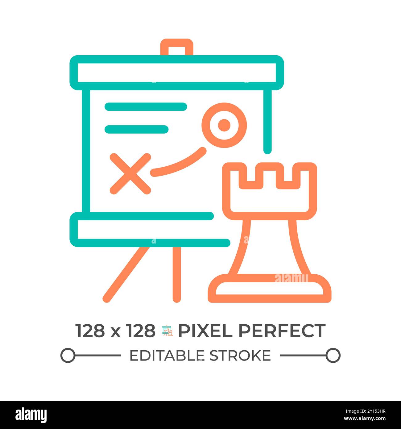 Business strategy two color line icon Stock Vector Image & Art - Alamy