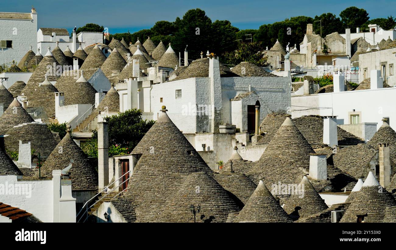 village and historic center of Alberobello, Bari. Puglia, Italy Stock ...