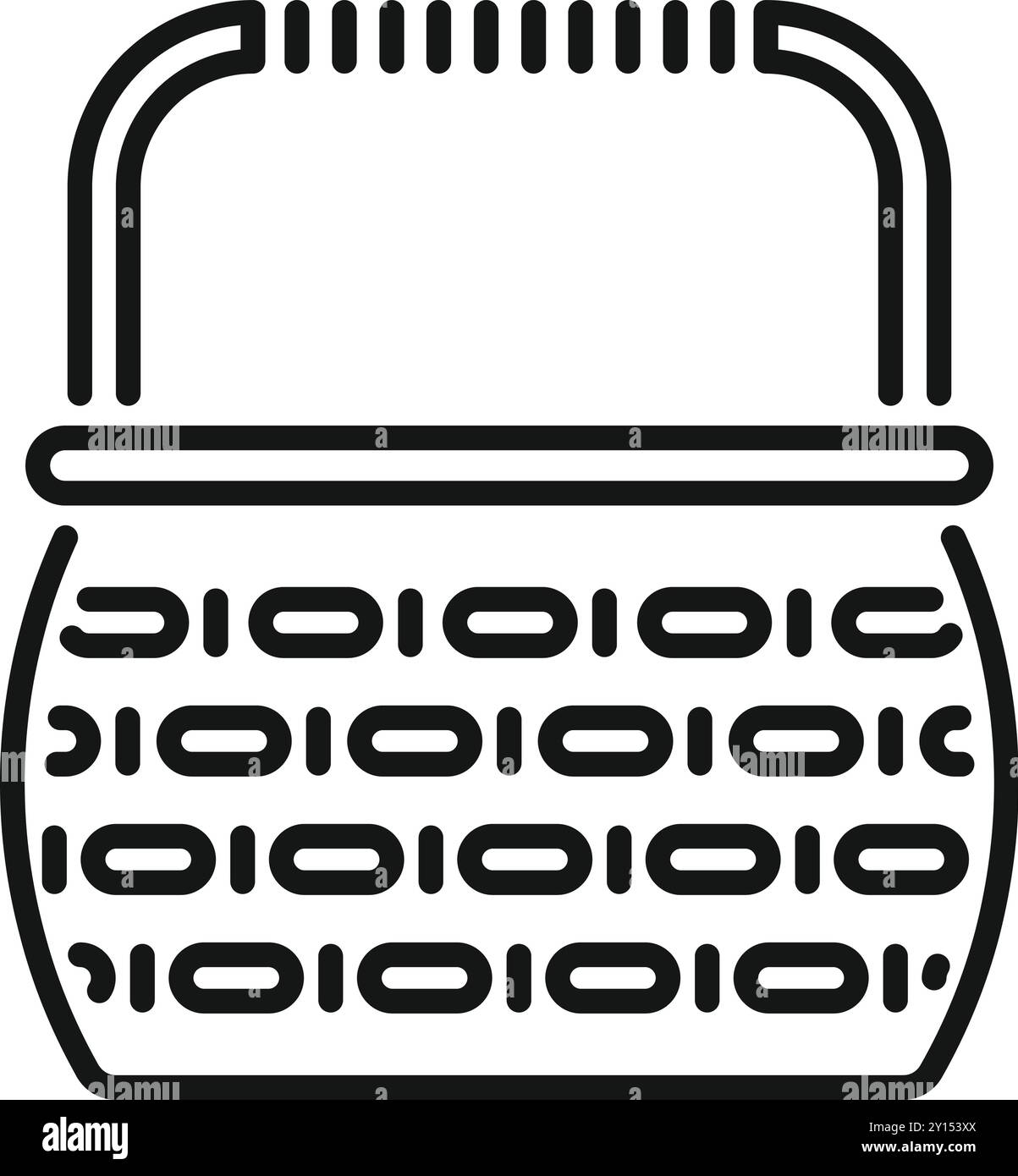 Simple vector icon representing a data basket, symbolizing storage of ...