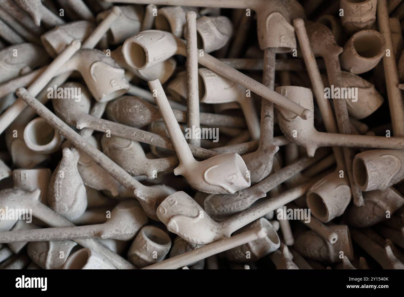 Clay pipes at Broseley Pipeworks museum Broseley Ironbrdige Gorge ...