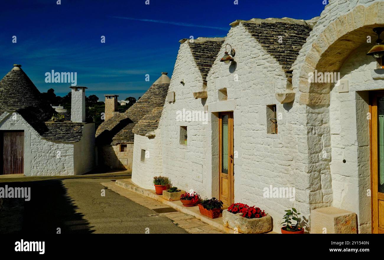 village and historic center of Alberobello, Bari. Puglia, Italy Stock ...